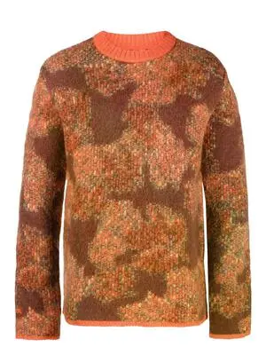 ERL Intarsia-knit Alpaca-wool Jumper - Orange