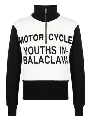 YOUTHS IN BALACLAVA Motor Cycle Knit Jumper - White