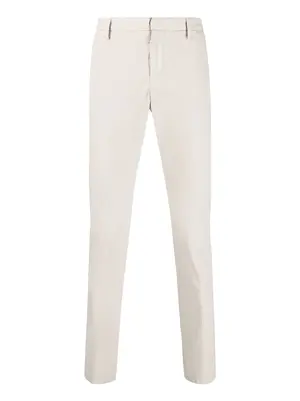DONDUP Pressed-crease Cotton Chinos - White