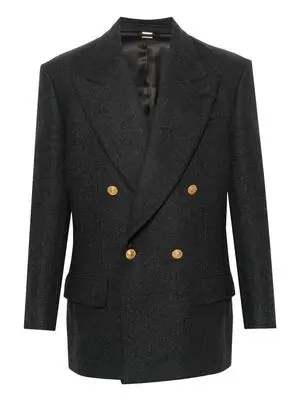 Gucci Wool-cashmere Double-breasted Jacket - Grey