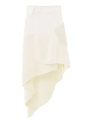 JW Anderson Asymmetric Midi Skirt - White