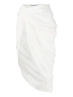 Alexander Wang Asymmetric Midi Skirt - White