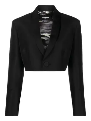 Dsquared2 Cropped Tailored Jacket - Black