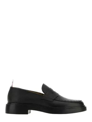 Thom Browne Pebbled Leather Penny Loafers - Black