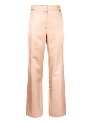 A.L.C. Straight-leg Satin Trousers - Neutrals