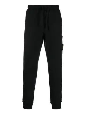 Stone Island Compass-patch Track Pants - Black