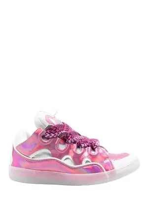 LANVIN Curb Lace-Up Sneakers Pink