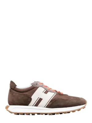 Hogan Suede-panels Sneakers - Brown