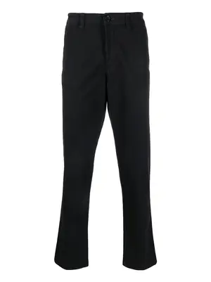 Paul Smith Organic Cotton Straight-leg Trousers - Black