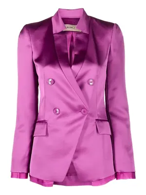 BLANCA VITA Double-breasted Blazer - Pink