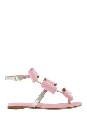 Giambattista Valli Bow-detail Flat Sandals - Pink