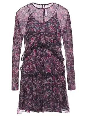 IRO PARIS Mini Flared Dress Purple