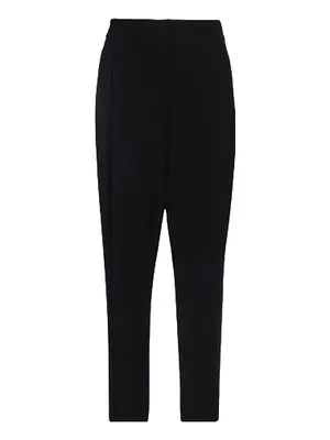 Emporio Armani EMPORIO ARMANI Crepe Straight Leg Pants Black