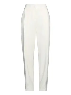 Emporio Armani EMPORIO ARMANI Crepe Straight Leg Pants White