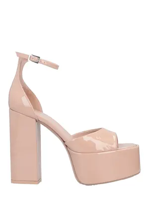 Paris Texas PARIS TEXAS Leather Ankle Strap Sandals Beige