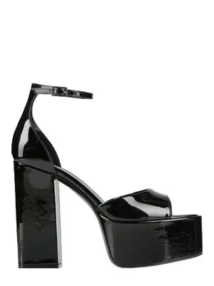 Paris Texas PARIS TEXAS Leather Ankle Strap Sandals Black