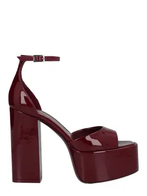 Paris Texas PARIS TEXAS Leather Ankle Strap Sandals Burgundy