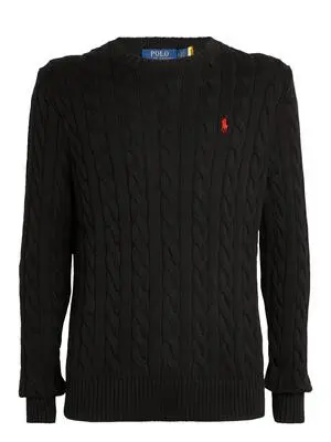 Polo Ralph Lauren Cotton Cable-knit Sweater - Black