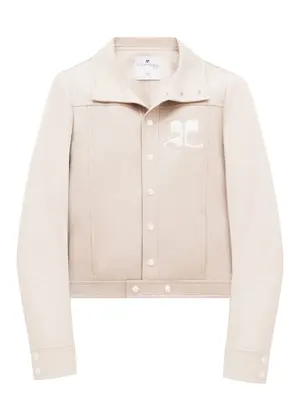 COURREGES Logo-patch Shirt Jacket - Pink