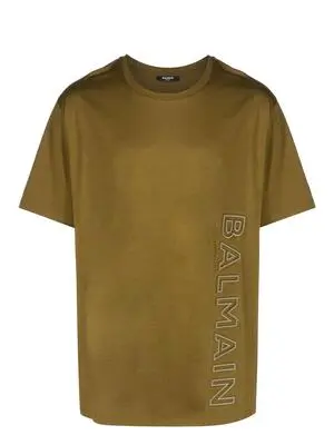 Balmain Logo-detail T-shirt - Green