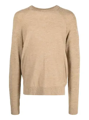 Calvin Klein Wool Crewneck Jumper - Brown