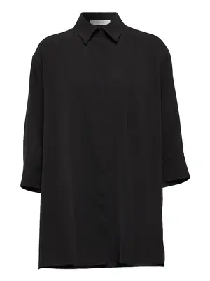 THE ROW Elada Wool-blend Shirt - Black