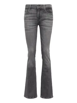 7 For All Mankind Mid-rise Bootcut Jeans - Grey