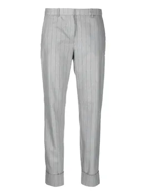 Fabiana Filippi Pinstriped Virgin Wool Trousers - Grey