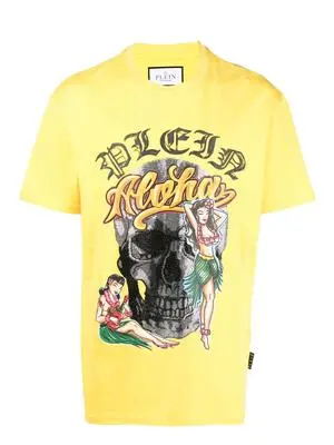 Philipp Plein Hawaii Short-sleeve T-shirt Yellow