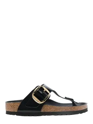 BIRKENSTOCK Gizeh Big Buckle Slides - Black