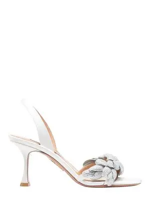 AQUAZZURA Galactic Flower 75mm Sandals - White