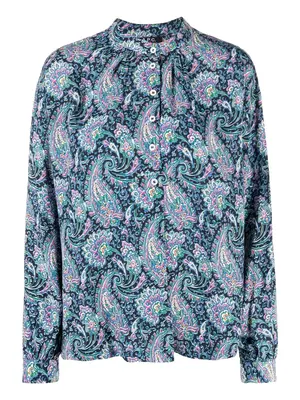 A.p.c. Paisley-print Blouse - Blue