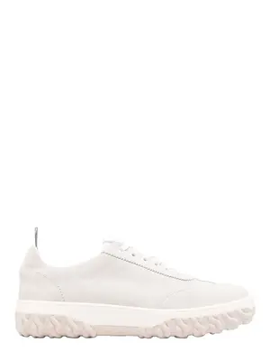 Thom Browne Grosgrain-loop Trim Sneakers - White