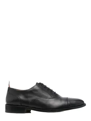 Thom Browne Grosgrain-loop Trim Lace-up Shoes - Black