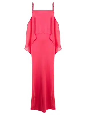 TOM FORD TOM FORD Off-Shoulder Ruffle-Detail Dress Pink