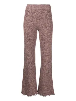 Ulla Johnson Knitted Flared Trousers - Multicolour