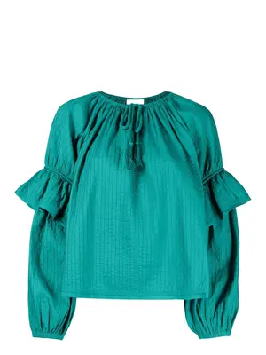 ULLA JOHNSON Ulla Johnson Tie-Front Blouse