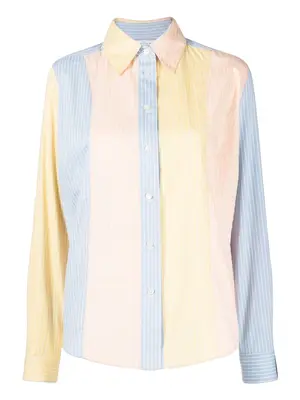 Rokh Colour-block Striped Shirt - Multicolour