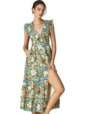 Anthropologie The Peregre Midi Dress - Fruit Motif