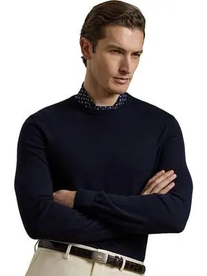 Ralph Lauren Cashmere Crewneck Sweater - Classic Chairman Navy