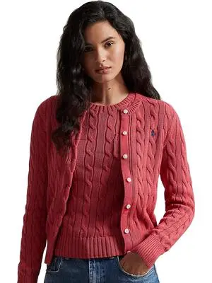 Ralph Lauren Cable-knit Cotton Cardigan - Nantucket Red