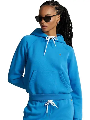 Ralph Lauren Ralph Lauren Shrunken Fit Fleece Hoodie Glacier Turquoise