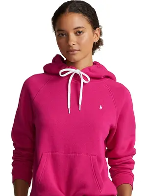 Ralph Lauren Ralph Lauren Shrunken Fit Fleece Hoodie Pink Sky