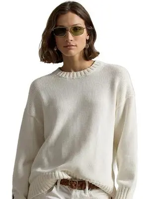 Ralph Lauren Cotton Crewneck Sweater White