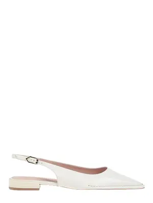 TOD'S TOD'S Leather Slingback Ballet Flats White