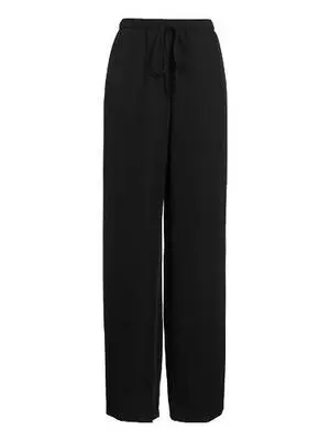 Valentino Garavani Wide Leg Silk Pants - Black