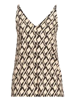 SIYU Geometric-print Top - Beige
