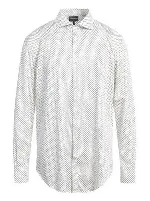 Emporio Armani Shirt Charcoal Size Cotton, Elastane - White