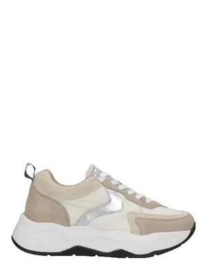 VOILE BLANCHE Sneakers In Goat Skin And Textile Fibers White