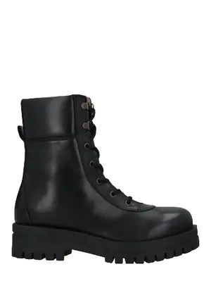 BALDININI Calfskin Combat Boots Black